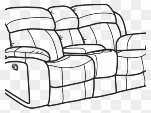 Sofa Clipart Coloring Page - Recliner - Free Transparent PNG Clipart ...