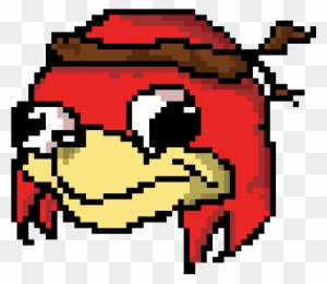 Ugandan Warrior - Uganda Knuckles Head Pixel Art - Free Transparent PNG ...