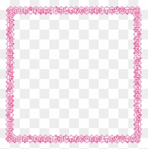 Cute Bordered Paper Clipart Printing And Writing Paper - Pink Glitter ...
