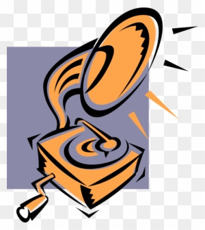 Vector Illustration Of Gramophone Phonograph Record - Gramofone Vetor ...
