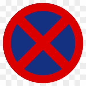 Open - Nz Road Sign Blue Circle Red X - Free Transparent PNG Clipart ...