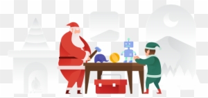 Premium Santa Claus Hitchhiking On Christmas Night - Premium Santa ...