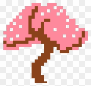 Cherry Blossom Clipart Pixel Art - Mario Bros Pegatina - Free ...