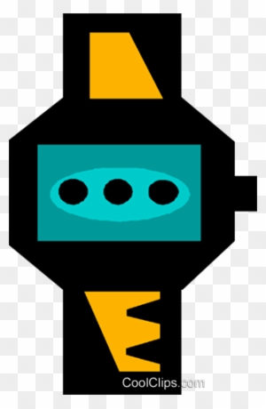 Digital Watches Royalty Free Vector Clip Art Illustration - Graphic ...