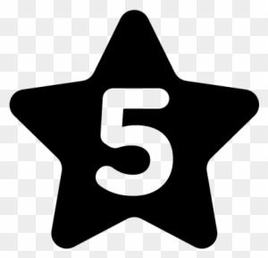 Star With Number Five Vector - Star With Number - Free Transparent PNG ...