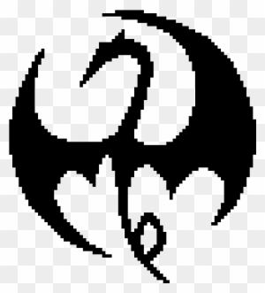 Iron Fist - Iron Fist Logo Pixel Art - Free Transparent PNG Clipart ...