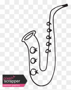 Art Class Music Doodle Saxophone Template Graphic By - Pineapple Word ...