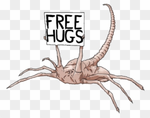 Free Hugs - Facehugger Sticker - Free Transparent PNG Clipart Images ...