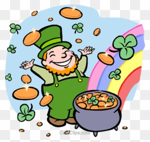 Leprechaun With Gold Clip Art