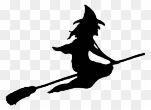 Dancing Witch Clipart - Cartoon Witch On Broom - Free Transparent PNG ...