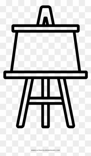 Easel Coloring Page - Post Office Simple Drawing - Free Transparent PNG ...