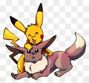 Riolu And Eevee Kiss