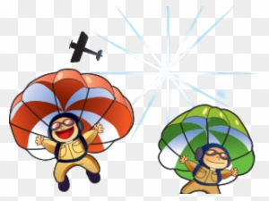 Parachute Jump Cartoon - Free Transparent PNG Clipart Images Download