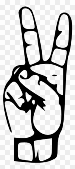 Sign Language Number 2 - Free Transparent PNG Clipart Images Download