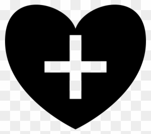 Positive Heart Symbol Shape With Plus Sign Comments - Heart With A Plus ...