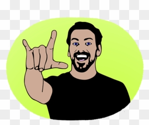 Asl Stickers With Nyle - Sign Language Cartoon Png - Free Transparent ...