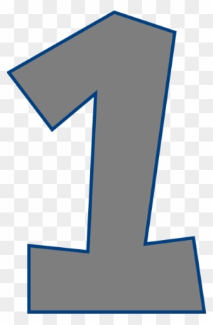 Grey Number 1 Png - Free Transparent PNG Clipart Images Download