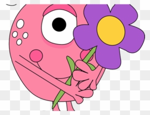 Monster Clipart Flower - Moon Face - Free Transparent PNG Clipart ...