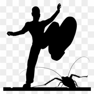 How To Get Rid Of Cockroaches - Man Stamping - Free Transparent PNG ...