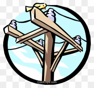 Hydro Pole Royalty Free Vector Clip Art Illustration - Hydro Pole ...