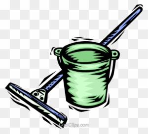 Mops And Pails Royalty Free Vector Clip Art Illustration - Mop And ...