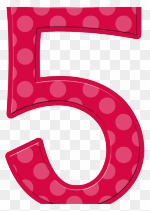 Five Clipart Polka Dot Number - Number 5 Polka Dots Png - Free ...