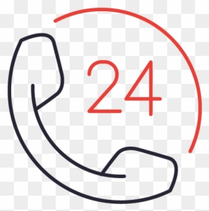 Expert 24 Hour Telephone Answering Call-out Services - Line Art - Free ...