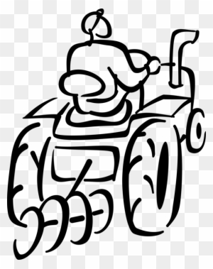 More In Same Style Group - Ploughing Tractor Drawing - Free Transparent ...