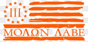 Molon Labe Three Percenter Distressed American Flag - Single Euro ...
