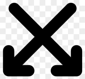 Crossed - Two Arrows Pointing Down - Free Transparent PNG Clipart ...