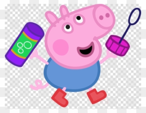 Peppa Pig George Png Clipart George Pig Daddy Pig - Blue Contact Lens ...