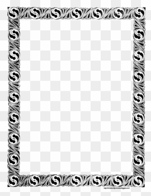 A Black And White Decorative Frame - Anglo Saxon Border Paper - Free ...