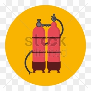 Vector Illustration Of Medical Oxygen Air Tank - Oxygen Tank Clip Art ...