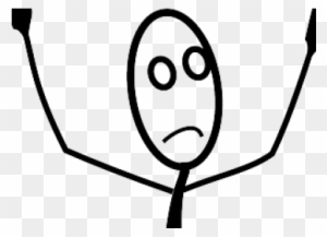 Man Standing With Arms Up Vector - Stick Figure Hands Up - Free ...