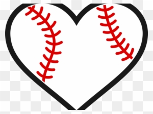 Softball Heart - Baseball Softball Heart Clipart - Free Transparent PNG ...