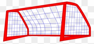Red Post And Blue Soccer Goal Net Clip Art - Goal Post Clipart - Free ...