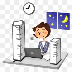 Businesswoman Working Overtime - Laborer - Free Transparent PNG Clipart ...