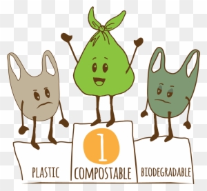 Comp Bio Plastic Bags-01 - Biodegradable Plastic Bag Cartoon - Free ...