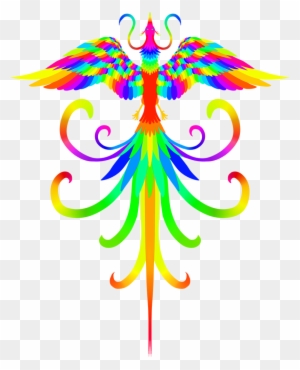 Rainbow Bird By Happydanger - Graphic Design - Free Transparent PNG ...