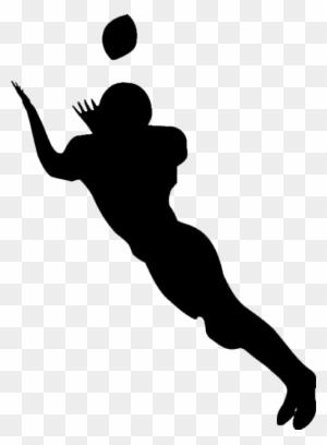 Football Player Catching - Football Catch Silhouette Png - Free ...