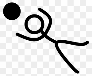 Stick Keeper,free Vector - Stick Man Catching A Football - Free ...
