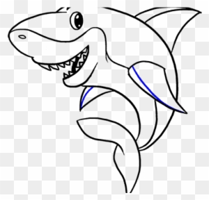 Mako Shark Clipart Simple Cartoon - Drawing - Free Transparent PNG ...