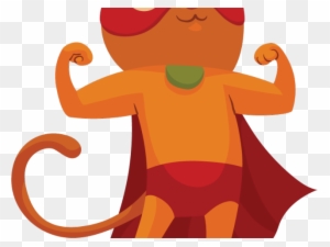 Hero Clipart Cat - Cartoon Superhero Cat - Free Transparent PNG Clipart ...