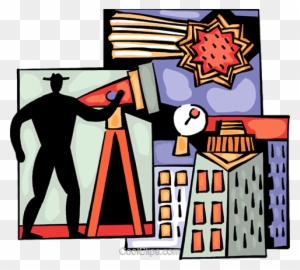 Man Looking Through Telescope Royalty Free Vector Clip - Man Looking ...