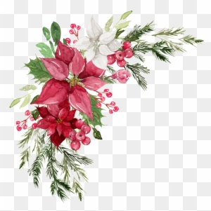 Watercolor Border Flower Free Illustration - Red Flowers Watercolor ...