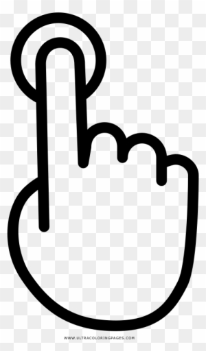 One Finger Tap Coloring Page - Tap Icon Png - Free Transparent PNG ...