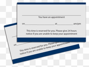 Appointment Card Template - Appointment Card Png - Free Transparent PNG ...