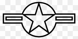 File United States Air Force Roundel Black - Us Air Force Star Logo ...