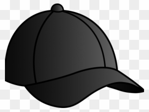 Beanie Clipart Wacky Hat - Black Baseball Cap Cartoon - Free ...