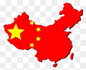 China Map With Flag - Full Size PNG Clipart Images Download